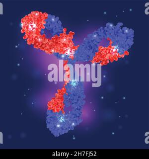 BioScience Antibody. vector illustration of an antibody, or ...