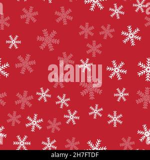 Greeting christmas seamless pattern, icy snowflake crystal for textile ...