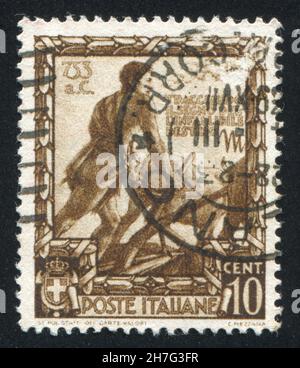 ITALY - CIRCA 1938: a stamp printed in the Italy shows Victor Emmanuel ...