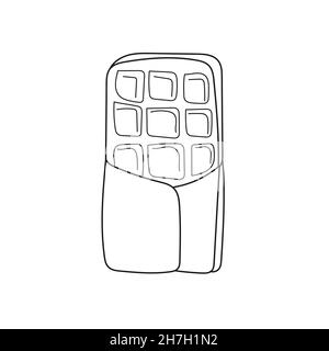 Simple coloring page. Chocolate packaging. A simple freehand drawing ...