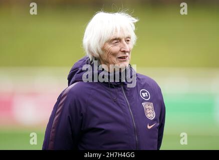 Baroness Sue Campbell during a training session at St George's Park ...