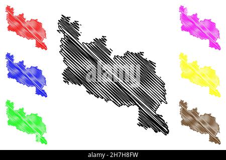 Darbhanga district (Bihar State, division, Republic of India) map ...