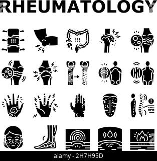 Rheumatology Disease Problem Icons Set Vector Stock Vector Image & Art ...