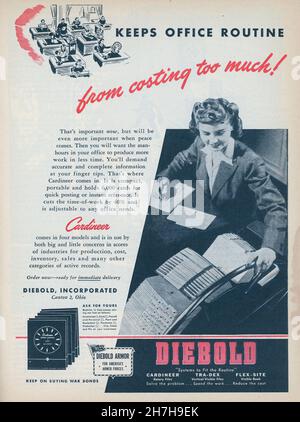 American, US, WW2, Female secretary recruitment poster, Victory Waits ...