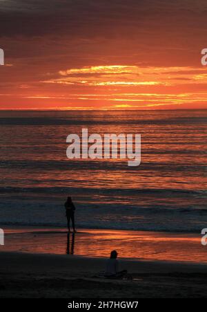 Beautiful SoCal Beach Sunset, Torrance Beach, South Bay, Los Angeles ...