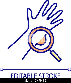 swelling inflammation disease symptom color icon vector. swelling ...