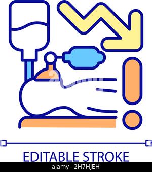 Reanimate patient icon. Outline Reanimate patient vector icon for web ...