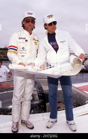 Kurt Russell and Don Johnson at the 1990 Long Beach OPT Race in Long ...