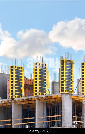The concept of construction of new buildings using a monolithic-frame ...