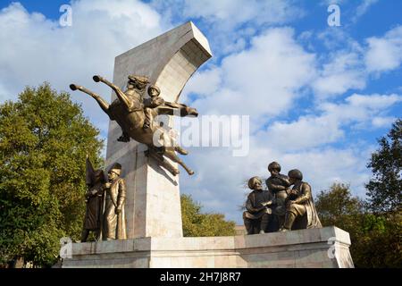 Istanbul Turkey Memorial to Sultan Mehmed II at Fatih Park Stock Photo ...