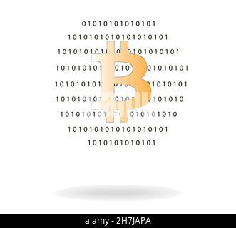 Ethereum Classic cryptocurrency physical coin placed on the old stump ...