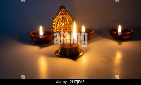 Happy Divali celebration greeting card design with copy space Stock ...