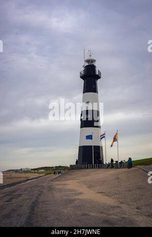 The lighthouse of Breskens in the Zeeland province of the Netherlands ...