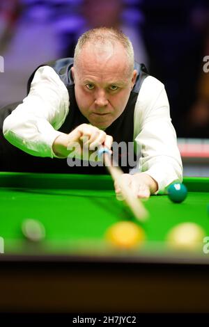 John Higgins during the round one match between John Higgins and Barry ...