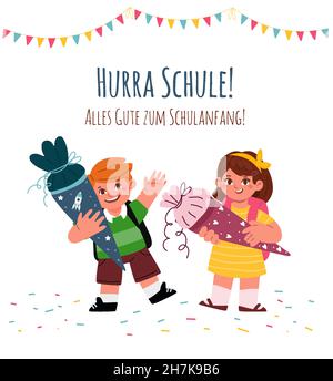 Vector illustration of german children, boy, girl, people Stock Vector ...