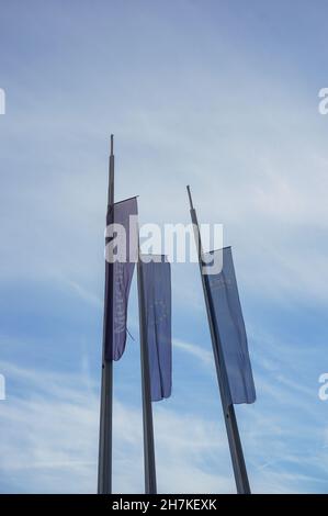 POZNAN, POLAND - Mar 20, 2018: Billboard advertising a Tattoo festival ...