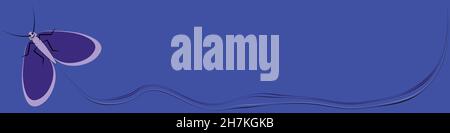 Illustration - Frame on a sheet of 4x1 format - stylized butterflies ...