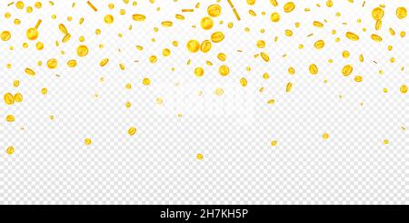 Swiss franc coins falling. Awesome scattered CHF coins. Switzerland ...