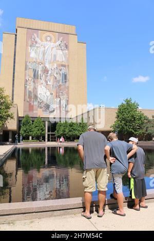 The Touchdown Jesus (Word of Life) mural on the side of the Theodore ...