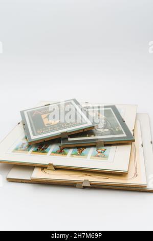 INVERIGO, ITALY - Nov 18, 2021: images and posters in glass clip frames ...