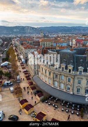 Panorama of french city Valence on north country Stock Photo - Alamy