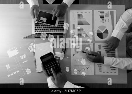 Businessman manage files documentation working modern computer Document ...