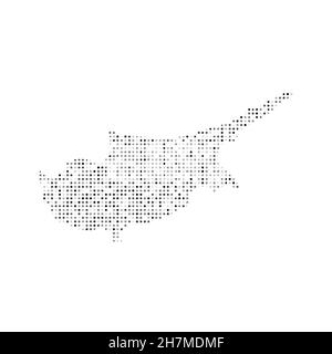 Cyprus Dot Map. Country Digital Style Shape. Cyprus vector image ...
