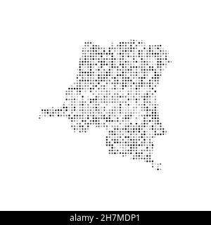 Network map of Congo. Country digital connections map. Technology ...