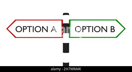 3D illustration of two opposite road signs: Luxury and Necessity Stock ...