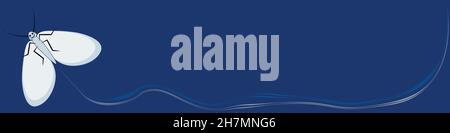 Illustration - Frame on a sheet of 4x1 format - stylized butterflies ...