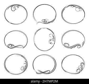 Vintage obituary, mourning borders and wedding frames set with ...