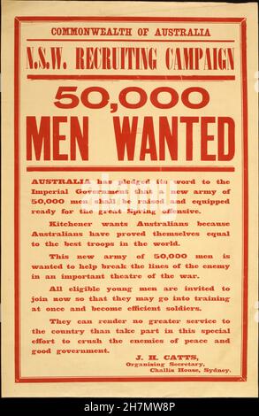AUSTRALIAN WW1 POSTER Stock Photo - Alamy