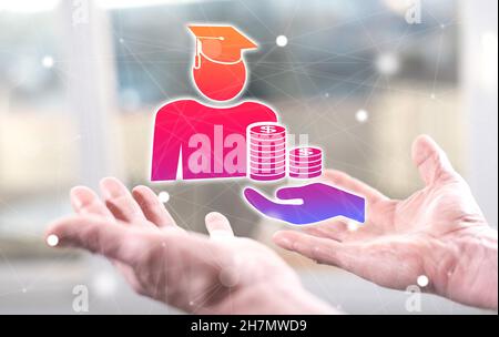 Fafsa concept above the hand of a man in background Stock Photo - Alamy