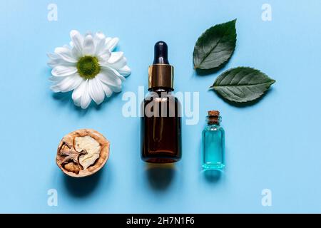 bath salt perfume and cream from natural ingredients on white ...
