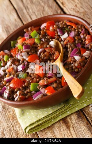 Green Lentil Salad Azifa , Ethiopian Food close up Stock Photo - Alamy
