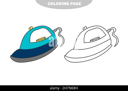 Simple coloring page. Iron to be colored, the coloring book for ...