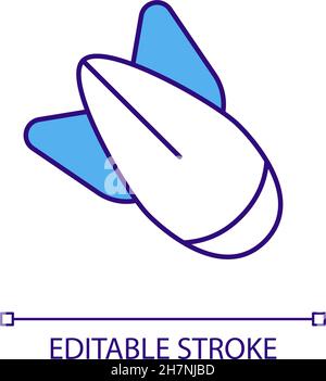 Nuclear warhead thin line icon. Atomic bomb vector illustration ...