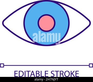retina examination optometry vision color icon vector illustration ...