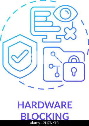 Hardware blocking blue concept icon Stock Vector Image & Art - Alamy