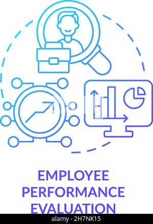 Performance evaluation blue gradient concept icon Stock Vector Image ...