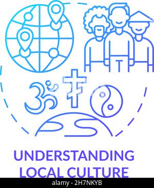 Understanding local culture blue concept icon Stock Vector Image & Art ...