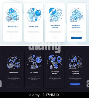 Expats onboarding mobile app page screen set Stock Vector Image & Art ...