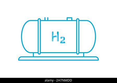 transport tank hydrogen line icon vector illustration Stock Vector ...