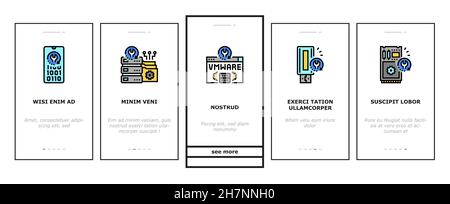 Data Recovery Computer Processing Onboarding Icons Set Vector Stock Vector Image & Art - Alamy