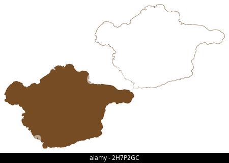 Basilan island (Southeast Asia, Republic of the Philippines) map vector ...