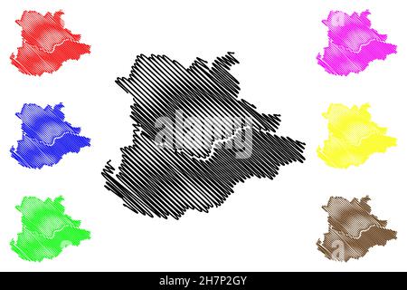 Dhenkanal district (Odisha State, Republic of India) map vector ...