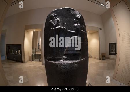 Babylonian Hammurabi stone relief sculpture. Hammurabi was the sixth ...