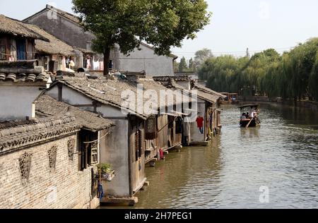 wuzhen historic water town tourist map guide Stock Photo - Alamy