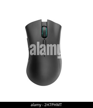 Professional gaming wired mouse isolated on a white background, top ...