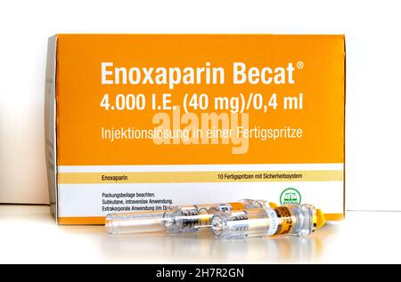 Germany 2021:Enoxaparin syringes son a prescription medicine that is ...
